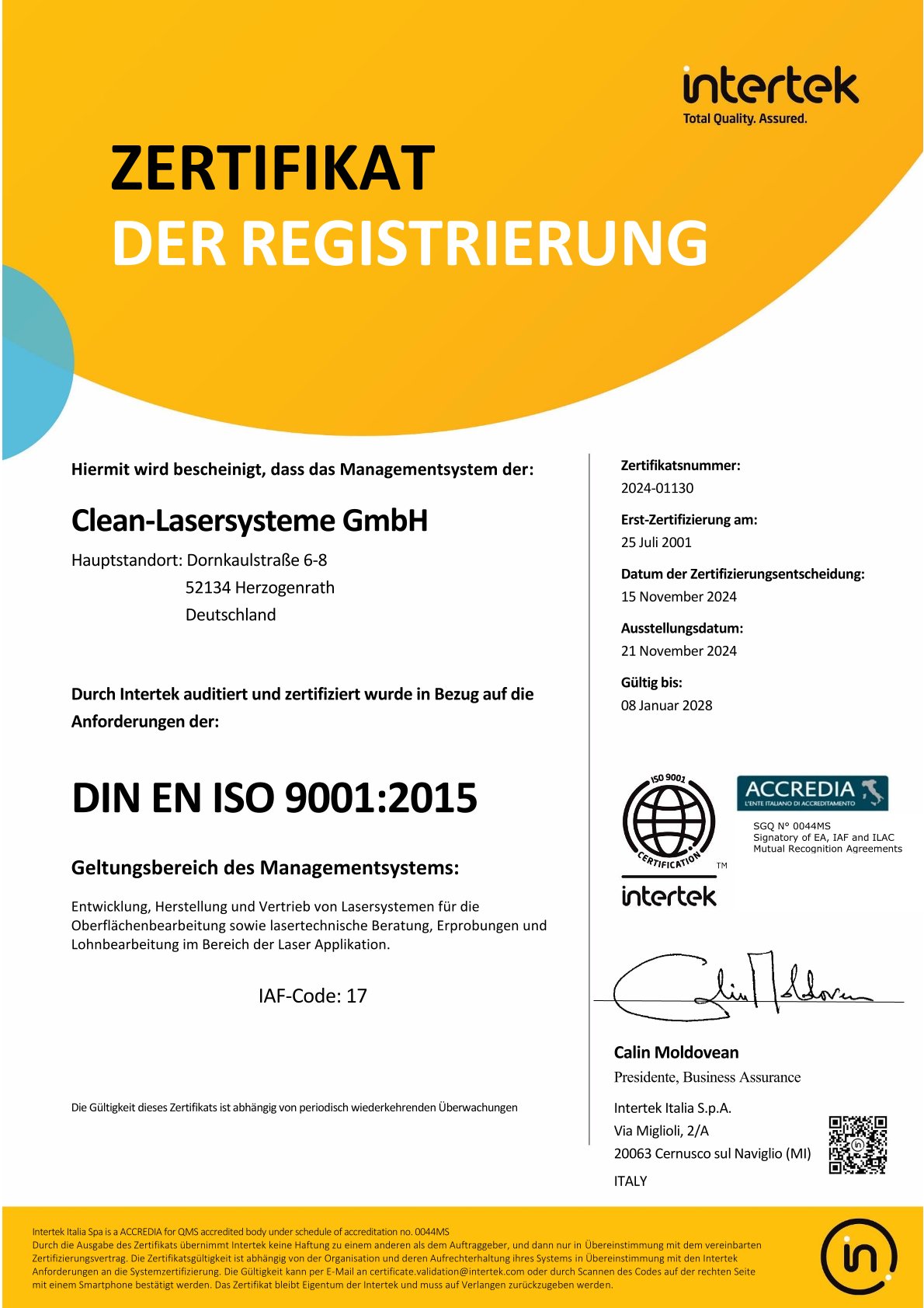 Downloads und Zertifikate - Clean-Lasersysteme GmbH
